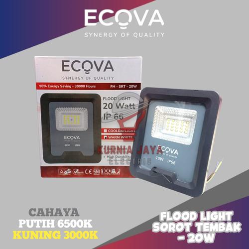 Jual ECOVA Lampu Flood Light Sorot Tembak SMD 20W 220V 6500K Sinar ...