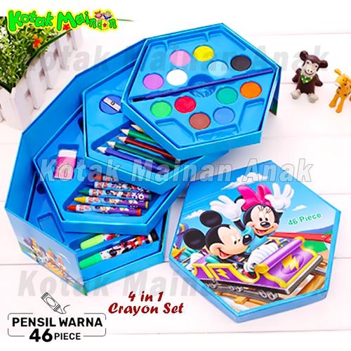 Jual Crayon Set 46 Pcs Crayon Oil Paste Pensil Warna Mewarnai Melukis ...