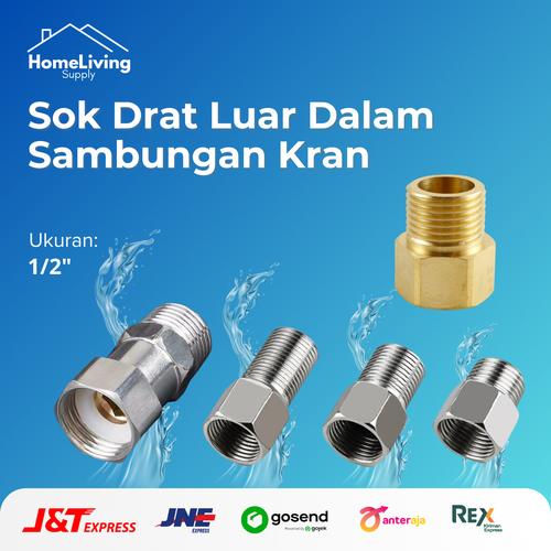 Jual Sock Drat / Sock Kran / Sambungan Stainless 5cm - 3cm - Jakarta ...