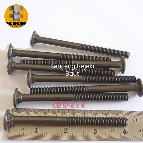 Jual Baut CB 5/16 x 4 inch / Panjang 10 cm / Baut Pagar / Baut Payung ...