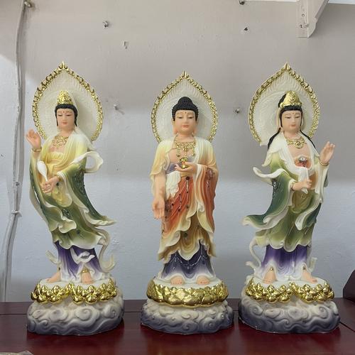 Jual Patung buddha si fang san sen / Tri ratna 19in marmer - Jakarta ...
