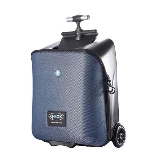 Jual Ready Stock Q Box Lazy Luggage Scooter Koper Stroller Koper Navy ...