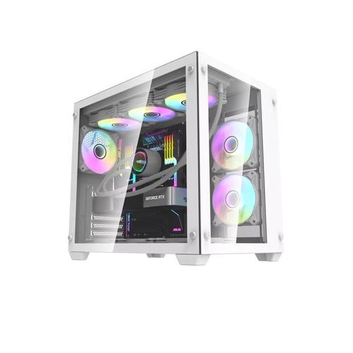 Jual Darkflash Aigo C285 ATX MATX Tempered Glass Gaming PC Case - Putih ...