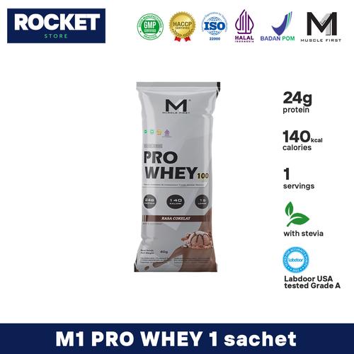 Jual Muscle First M1 Pro Whey Protein 100 kemasan ecer 1 sachet 40 gr ...