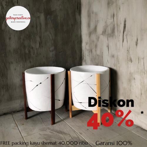 Jual pot 30 cm / pot besar / pot terracotta (PREMIUM) - pot + stand ...