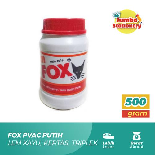 Jual Lem Fox Botol Lem Putih PVAC Lem Kayu Botol 500 GRAM 500gr - 500 ...