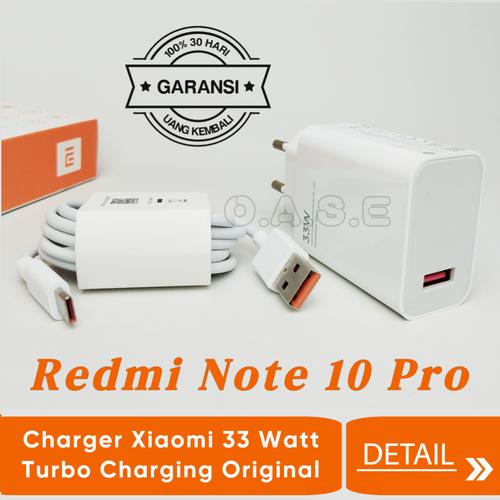 Jual Charger Xiaomi Redmi Note 10 Pro USB C Turbo Charging 33 Watt ...