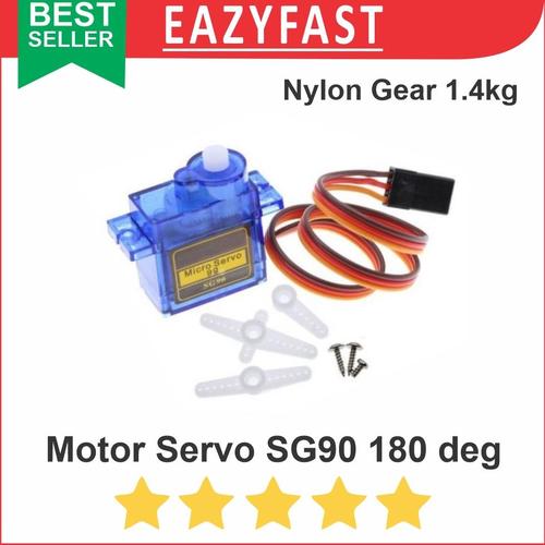 Jual Micro Servo Motor Tower Pro SG90 9 gram Torsi 1.4Kg - 360 derajat ...