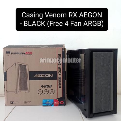 Jual Casing Venom RX AEGON - BLACK (Free 4 Fan ARGB) - Kota Samarinda - Aringo Computer ...