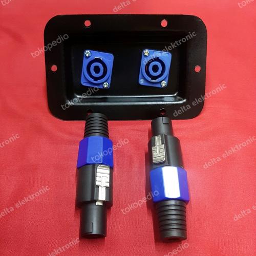 Jual paket komplit terminal box speaker jack speakon - soket spikon ...