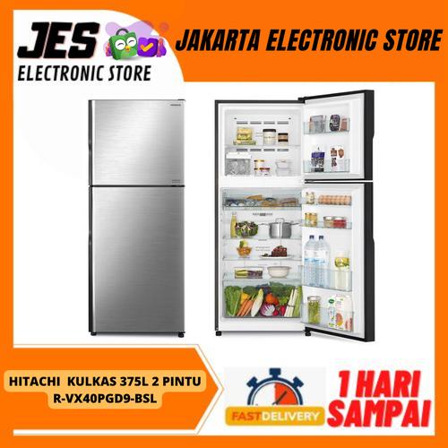 Promo HITACHI R-VX40PGD9-BSL KULKAS 375L 2 PINTU DUAL FAN COOLING, INVERTER Cicil 0% 3x ...