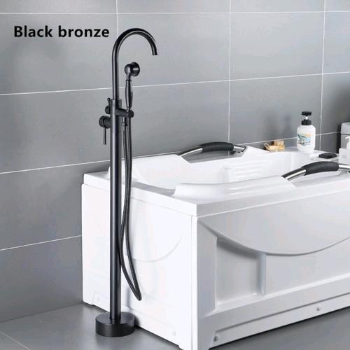 Jual KRAN BATH TUB STANDING HITAM P/D/KRAN AIR LANTAI TINGGI SHOWER SET ...