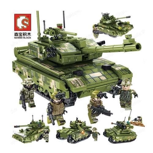 Jual Sembo Block Iron Blood Heavy Military Tank 4in1 Brick - Full Set 4 ...