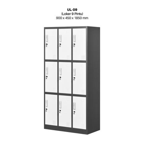 Jual Loker locker kantor sekolah mall kampus file dokumen besi 9 pintu ...