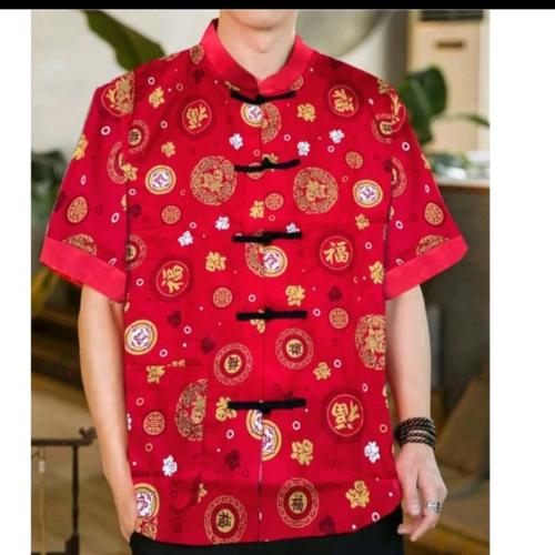 Jual baju cheongsam pria remaja dan dewasa baju imlek pria import angs1 ...