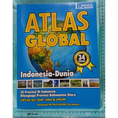 Jual " PETA ATLAS GLOBAL + INDEX INDEKS INDONESIA DUNIA BESAR BAGUS ...