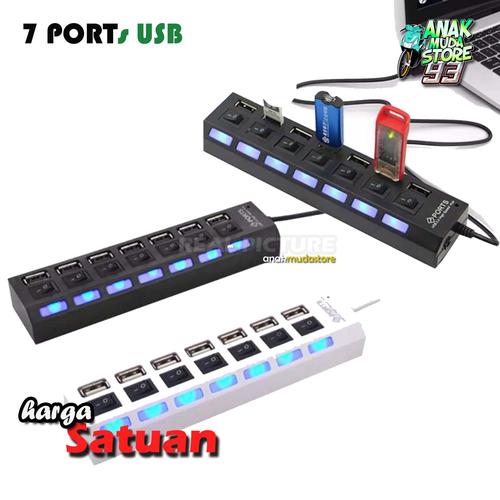 Jual USB Laptop PC Kabel Data Hub 7 Port LED dan Saklar Colokan ...
