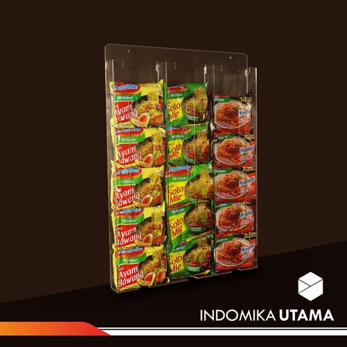 Jual tempat indomie akrilik / indomie rack display / akrilik indomie ...