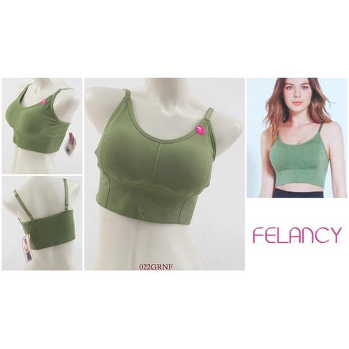 Jual Bra Wanita Model Sport FELANCY Tanpa Kawat Busa Tipis Motif Polos 022F - BROWN, All Size ...