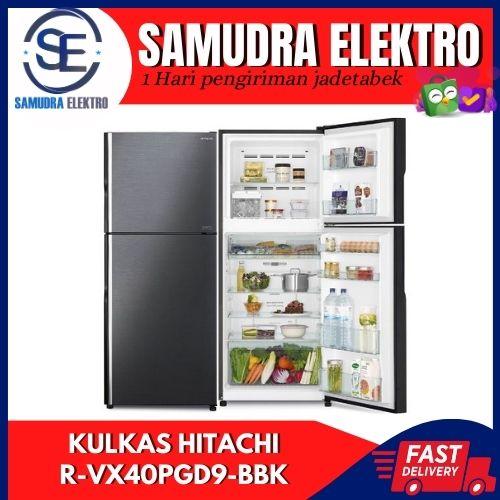 Promo HITACHI R-VX40PGD9-BBK KULKAS 2 PINTU DIGITAL INVERTER RVX40PGD9 BBK Cicil 0% 3x - Jakarta ...