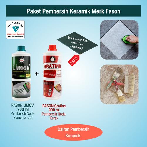 Jual Paket Pembersih Lantai Organik Merk Fason Limov & Gratine 900ml ...