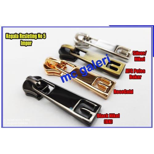 Jual Kepala Resleting Tas no 5 Impor (1 pcs) untuk daun sleting tas ...