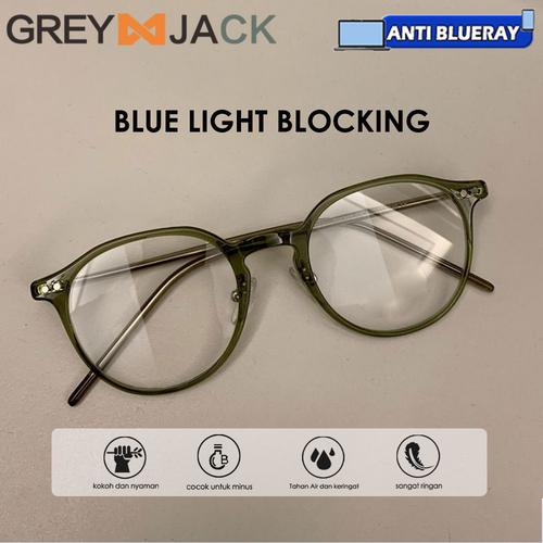 Promo Grey Jack Kacamata Antiradiasi Blueray Model Bulat Tr+Metal ...