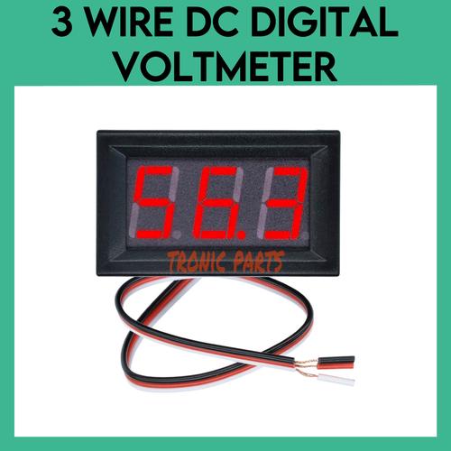 Jual 3 Wire DC Digital Voltmeter 0.56 inch LED 0V-30V with Frame ...