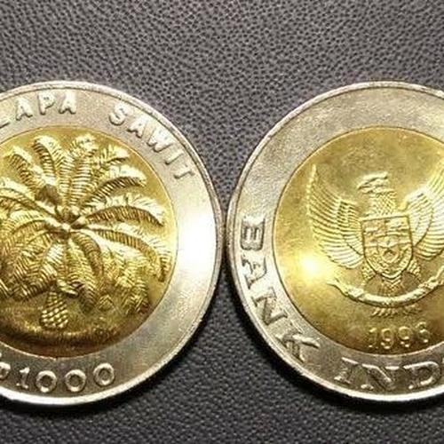 Jual 1 keping Uang mahar koleksi Coin 1000 seribu rupiah kelapa sawit ...