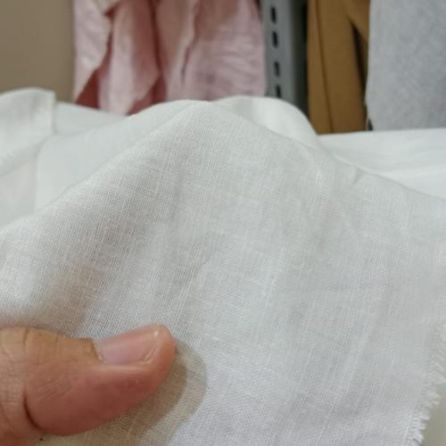 Jual Kain Linen Katun Tipis 1,4cm Warna Putih, Hitam, Bw, ijo Sage ...