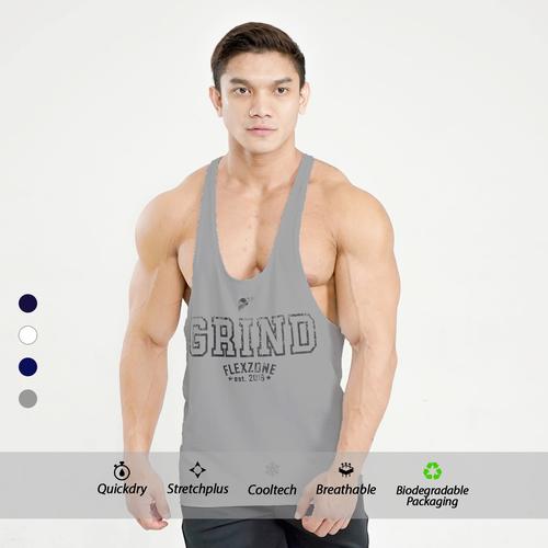 Jual Flexzone Stringer Grind series FSS-037 Singlet Gym Fitness - Putih ...
