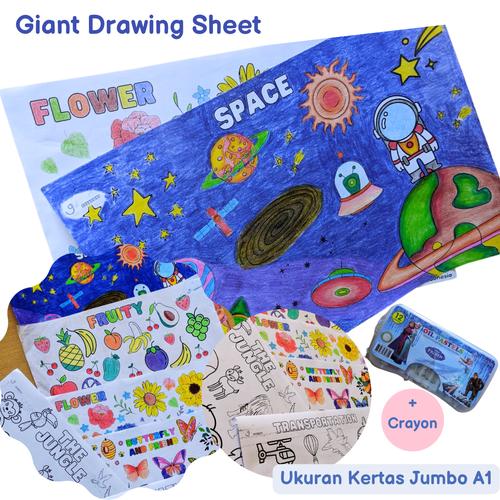 Jual Poster Mewarnai Menggambar Ukuran Jumbo Giant Drawing Sheet Gypfun ...