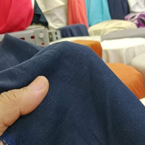 Jual Bahan Kain Linen Serat Rayon Warna Navy Harga Persetengah Meter ...