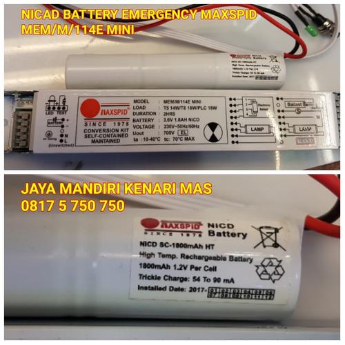 Jual MAXSPID MEM/M/114E MINI / NICAD BATTERY EMERGENCY T5 T8 POWERPACK ...