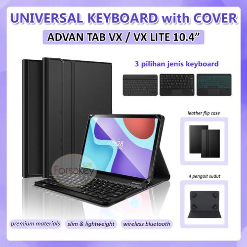 Jual Advan Tab VX Lite Tablet 10.4 Inch Bluetooth Keyboard Flip Case ...