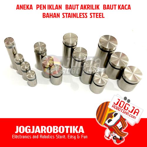 Jual PEN IKLAN BAUT AKRILIK ACRYLIC BAUT KACA STAINLESS - PILIH UKURAN ...