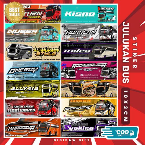 Jual [PROMO] STIKER BUS BASURI | STIKER BUS TELOLET PANJANG |STIKER ...