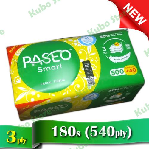 Jual Paseo Smart Facial Tissue 540 ply 180lembar 3ply Tisu Lembut ...