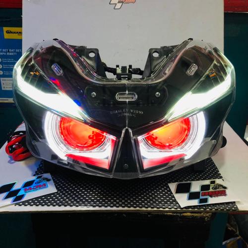Jual PAKET PROJIE BILED AES VARIO 125/150 led old set headlamp Devil ...
