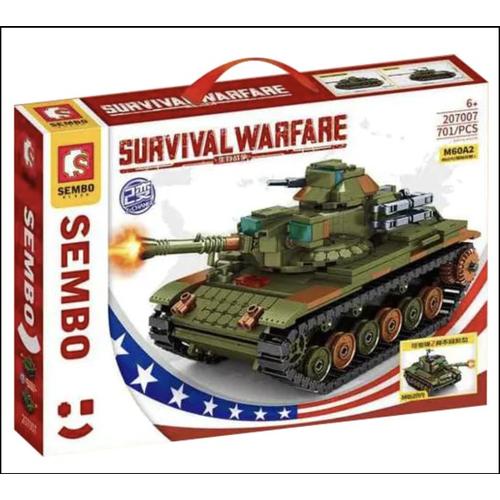 Jual Sembo Block Survival Warfare 2in1 Tank 207007 M60A4 to M46 Brick ...