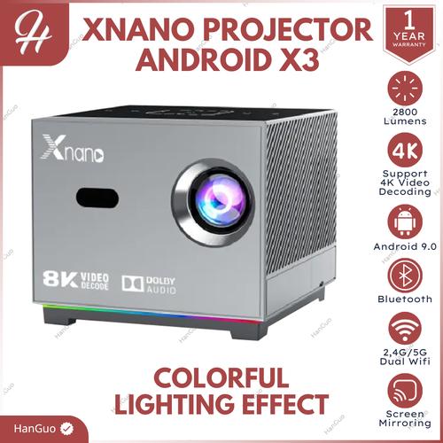 Jual Proyektor XNANO X3 Android 9.0 Wifi Bluetooth 2800 Lumens Mirorring 4K - Jakarta Barat ...