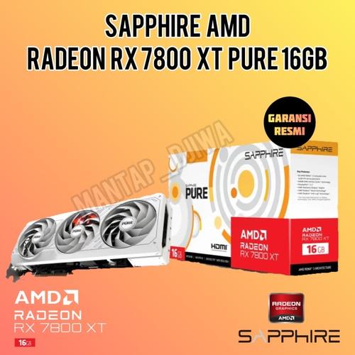Jual Sapphire Pure AMD Radeon RX 7800 XT / 7800XT 16GB white / putih ...