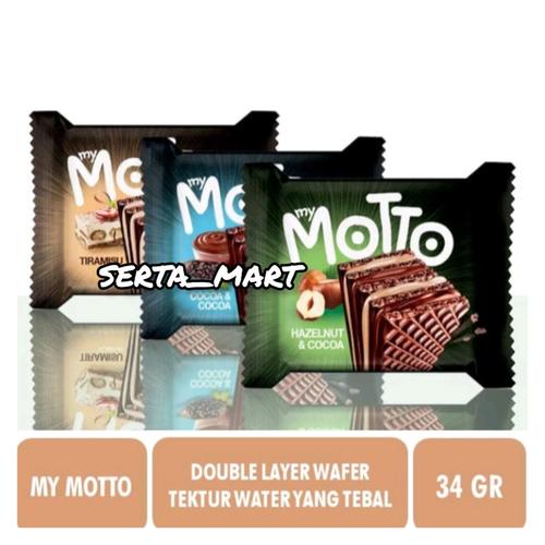 Jual My Motto Wafer Double Cream 34gr - Biskuit Hazelnut / Cocoa ...