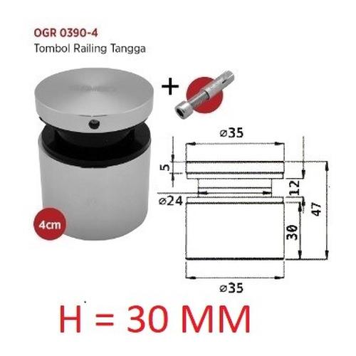 Jual Baut Pin Railing Konektor Kaca Tembok Glass To Wall Railling ...