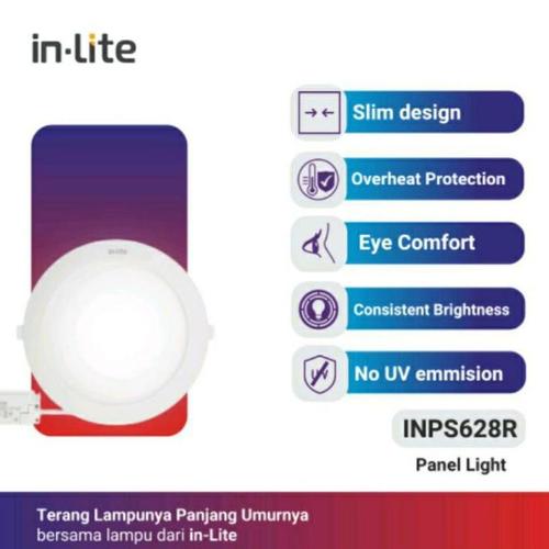 Jual INLITE LAMPU DOWNLIGHT PANEL BULAT INBOW 6W 9W 12W 18W INPS628R ...