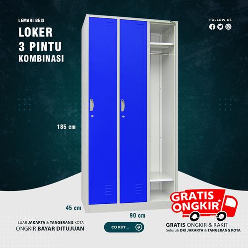 Jual Lemari Loker Kombinasi Penyimpanan Tas Helm Gantungan Baju LOKER ...