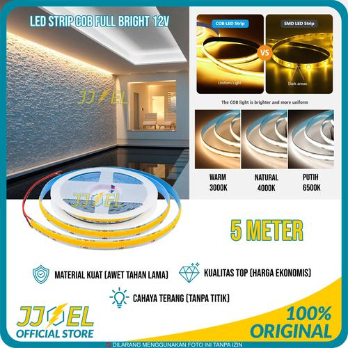 Jual Lampu LED Strip COB DC 12Volt 12 Volt 12V 5 Meter 5Meter 5M 320LED ...