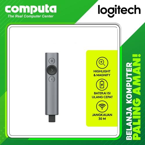 Jual Logitech Spotlight Pointer Presenter Wireless Bluetooth - Grey ...