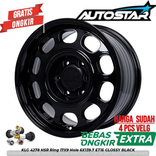 Jual VELG MOBIL RACING MODEL RETRO R17 PCD 6X139,7 BLACK PAJERO ...