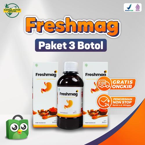 Jual Freshmag Paket 3 Botol Herbal Madu Obat Maag, Asam Lambung, & Gerd ...